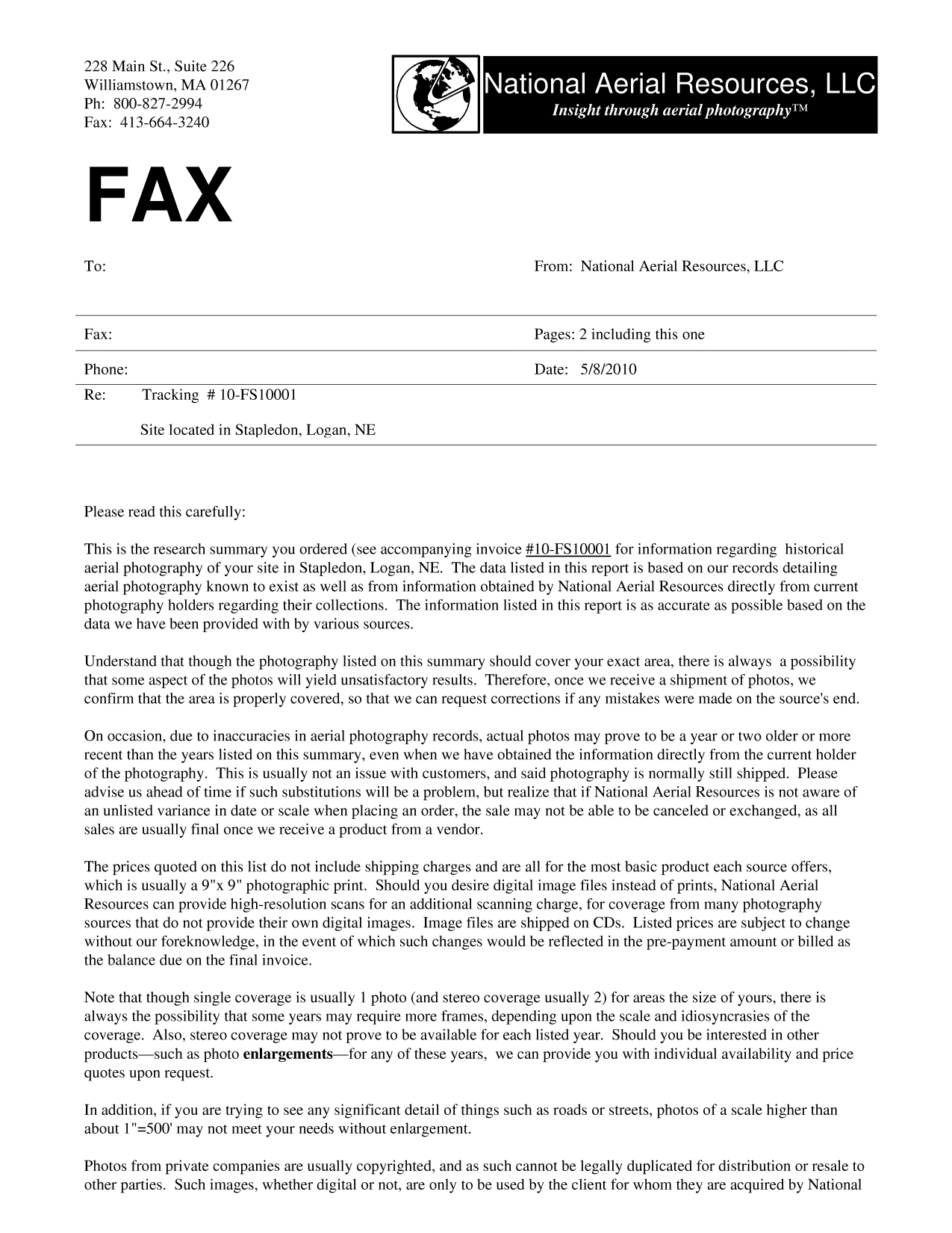 Welcome to National Aerial Resources